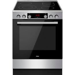 Amica Elektro-Standherd &raquo;SHCX 913 100 E&laquo; mit 1-fach-Teleskopauszug Steam Clean Komfortables Kochen und Backen mit bequemer Handhabung grau Teleskopauszug 