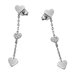 Firetti Damen Paar Ohrstecker &raquo;Schmuck Geschenk Silber 925 Ohrschmuck Ohrringe Herzen&laquo; mit Zirkonia (synth.) silber Silber 925 (Sterlingsilber)