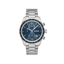 BOSS Herren BOSS Chronograph &raquo;GRAND PRIX&laquo; Quarzuhr, Armbanduhr, Herrenuhr, Edelstahlarmband, analog, Tag blau Einheitsgr&ouml;&szlig;e