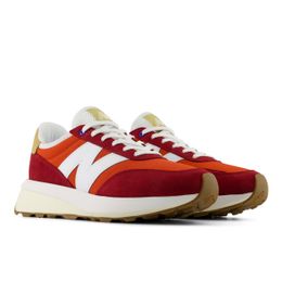 New Balance Herren Sneaker "370", Gr. 46,5, rot, Leder, Mesh, Schuhe