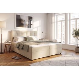OTTO home Boxbett &raquo;TOMMES, Polsterbett mit Bettkasten, inkl. Taschenfederkernmatratze H3&laquo; mit Kaltschaumtopper, Chenille-Bezug, Liegefl&auml;che 180x200 cm