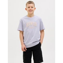 Jack & Jones Jack & Jones Junior Jungen T-Shirt &raquo;JJDETROIT TEE SS CREW NECK JNR&laquo; lila 140