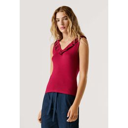 Pepe Jeans Damen T-Shirt "basic t-shirt MILLIE", rot, Gr. M, 48% Baumwolle, 47% Modal, 5% Elasthan, Shirts