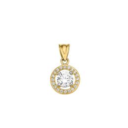Firetti Damen Kettenanh&auml;nger &raquo;Schmuck Geschenk Gold 333 Halsschmuck Anh&auml;nger Kreis&laquo; mit Zirkonia (synth.) gold Gelbgold 333, 0,86 g