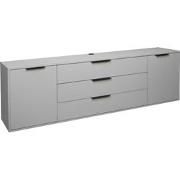 M&auml;usbacher Sideboard &raquo;Bonnie&laquo; Modernes Sideboard grau B/H/T: 216cm x 67cm x 45cm, 2 Stk., 2 Stk.