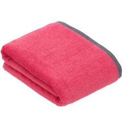 Bugatti Badetuch &raquo;Prato&laquo; Uni Farben, mit melierter Optik im Saum rosa Walkfrottier, Obermaterial: 100% Baumwolle B/L: 100cmx150cm, 1 Stk., 