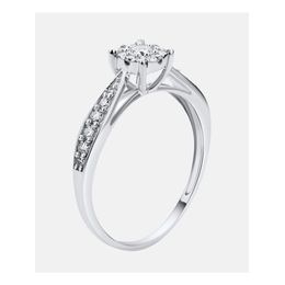 Diamant L'&eacute;ternel Ring aus 375 Wei&szlig;gold mit Diamant | Gr.: 60