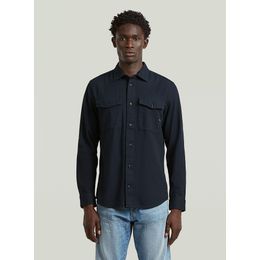 G-Star Raw G-STAR Herren Langarmshirt "Marine Slim Hemd", schwarz, Gr. XL, Obermaterial: 50% Baumwolle, 50% Baumwolle, Shirts