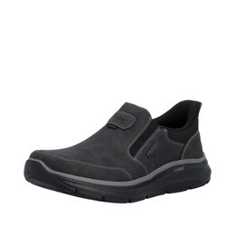 Rieker Herren Slipper "Ready2GO", Gr. 42, schwarz, Lederimitat, Schuhe, Schlupfschuh, Halbschuh, Freizeitschuh mit Stretcheins&auml;tze