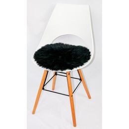 Heitmann Felle Stuhlkissen &raquo;Lamm, Sitzauflage rund&laquo; &Oslash; 45 cm, echtes Lammfell, waschbar, auch als 2er oder 4er Set schwarz Lammfell B/L: 45cm x 45cm, 1 Stk.