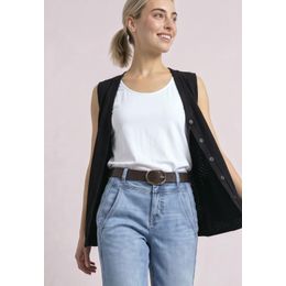 Street One Damen Lederg&uuml;rtel, braun, Gr. 80, unifarben, Stoff, 100% Rindsleder, G&uuml;rtel, Echtleder