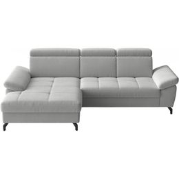 Sit & More sit&more Ecksofa &raquo;Vanity, L-Form, B: 264 cm,&laquo; Inkl.Sitz-,Kopf-und Armteilverstellung grau 100% Polyester B/H/T: 264cm x 84cm x 181cm, Chenille, 