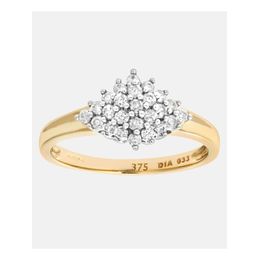 Diamant L'&eacute;ternel Cluster-Ring aus 375 Gelbgold mit Diamant | Gr.: 55