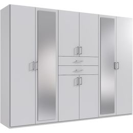 wimex Kleiderschrank &raquo;Diver Dreht&uuml;renschrank mit Spiegel, in der Breite 270cm&laquo; Bestseller Schlafzimmerschrank wahlweise 3 Innenausstattungen wei&szlig; B/H/T: 