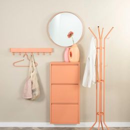 SPINDER DESIGN Garderobenst&auml;nder &raquo;Jessy&laquo; Platzsparender Garderobenst&auml;nder aus Stahl, 8 Haken & Schirmst&auml;nder orange Stahl Einheitsgr&ouml;&szlig;e