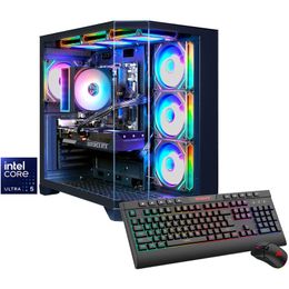 GAMEMAX Gaming-PC &raquo;HYPE-A BK 8176 Intel Core Ultra 5 245KF 32GB DDR5 1TB SSD RTX 5060Ti&laquo; Windows 11, DDR5 RAM bunt WLAN AX (Wi-Fi 6E), Bluetooth 5.3; 