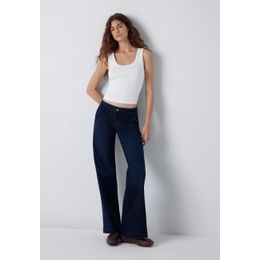 Mavi Damen Weite Jeans "VIVECA CHINO", blau, Gr. 30, 86% Baumwolle, 12% Polyester, 2% Elastan, Jeans, Wide Leg Jeans