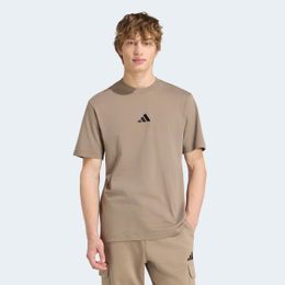 Herren T-Shirt "M SL SJ T", beige, Gr. XL, adidas Sportswear, Obermaterial: 100% Baumwolle, Shirts, sportliches Kurzarmshirt, mit Rundhalsausschnitt