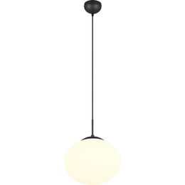 Trio Leuchten Pendelleuchte &raquo;FOMENTO, H&auml;ngelampe mit Glasschirm, exkl 1x E27 max 15W&laquo; E27 1 Stk. warmwei&szlig; - kaltwei&szlig; Glas H&auml;ngeleuchte H&ouml;he 150 cm, 