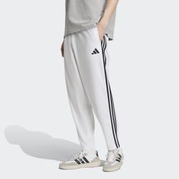 Herren Sporthose "DAYREADY, OFFENER SAUM", wei&szlig;, Gr. M, adidas Sportswear, Obermaterial: 100% Polyester, Hosen