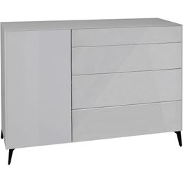 M&auml;usbacher Kommode &raquo;Imola&laquo; 2-Schubladen Kommode grau B/H/T: 131cm x 102cm x 42cm, F&uuml;&szlig;e aus Metall,3 Packst&uuml;cke, 2 Stk., 1 Stk.