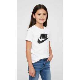 Nike Sportswear M&auml;dchen T-Shirt "NKN FUTURA EVERGREEN", wei&szlig;, Gr. 116, Obermaterial: 60% Baumwolle, 40% Polyester, Shirts, f&uuml;r Babys, mit