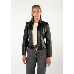 Mauritius Damen Lederjacke "MWNova SF", schwarz, Gr. L, unifarben, Obermaterial: 100% Schafsleder. Futter: 100% Baumwolle. &Auml;rmelfutter: 100%