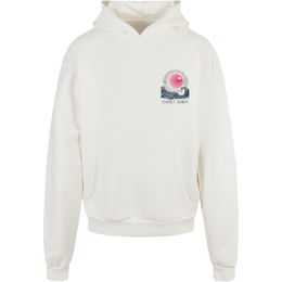 Merchcode Herren Kapuzensweatshirt "Merchcode Sunset Charm Oversized Hoody", wei&szlig;, Gr. M, bedruckt, 100% Baumwolle, Sweatshirts