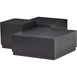 Woood Beistelltisch &raquo;Pim 3-tlg. aus MDF, stapelbar 40x40 / 55x55 / 70x70 cm&laquo; Drei Einheiten ineinander stapelbar, Hohlkonstruktion, schutzlackiert B/H