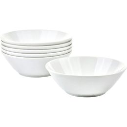 Retsch Arzberg Schale &raquo;Sch&uuml;ssel HEIKE WEISS 19 cm, Set 6-tlg. f&uuml;r 6 Personen, rund Porzellan&laquo; 6 Stk. aus Porzellan Mittelgro&szlig;e Schalen f&uuml;r 6 Personen - unsere 
