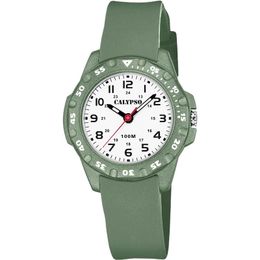 Calypso Watches Jungen Calypso Watches Quarzuhr &raquo;Junior Collection&laquo; Armbanduhr, Kinderuhr, bis 10 bar wasserdicht, ideal als Geschenk gr&uuml;n 