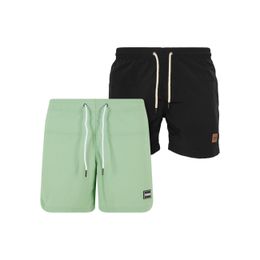 Urban Classics Herren Badeshorts "Urban Classics Herren Block Swim Shorts 2-Pack", schwarz, Gr. XXXL, 100% Polyester, Badehosen