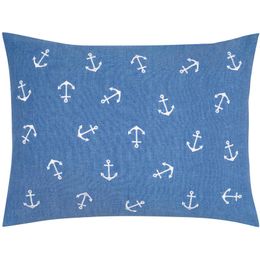 Pad Dekokissen &raquo;PIMP&laquo; Perfektes Zusammenspiel mit der Just Natural-Serie blau Baumwolle B/L: 40cm x 30cm, 1 Stk.