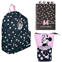 Scooli Damen Kinderrucksack &raquo;Minnie Mouse&laquo; inkluisve Notizbuch A5 und M&auml;ppchen schwarz B/H/T: 29cm x 39cm x 13,5cm