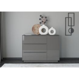 set one by Musterring Sideboard &raquo;Reno&laquo; 1 Stk. tlg. Mit Sockel in diversen Farben, 102 cm H&ouml;he & Farbauswahl Glas, Holzwerkstoff B/H/T: 137cm x 102cm x