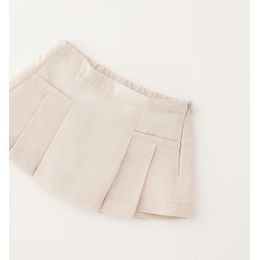 MINIBANDA M&auml;dchen Minirock "BABY GIRL SKIRT", beige, Gr. 80, 64% Leinen, 36% Baumwolle, R&ouml;cke