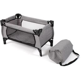 Bayer Chic 2000 CHIC2000 Puppenbett &raquo;Deluxe&laquo; mit Tragetasche grau Einheitsgr&ouml;&szlig;e Puppenbett