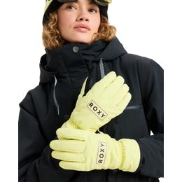 Roxy Damen Snowboardhandschuhe "Freshfield", gelb, Gr. L, Obermaterial: 50% Polyester, 50% Polyurethan., Handschuhe