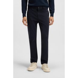 BOSS Orange Herren Chinohose "Slim-fit", blau, Gr. 33, unifarben, Web, Obermaterial: 97% Baumwolle, 3% Elasthan, Hosen, Aus komfortabler