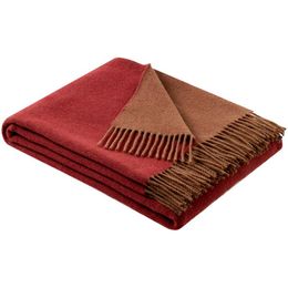 Estella Wohndecke &raquo;Erik&laquo; Gefertigt aus 65% Polyester, 35% Baumwolle rot Baumwolle, Polyester B/L: 135cm x 195cm