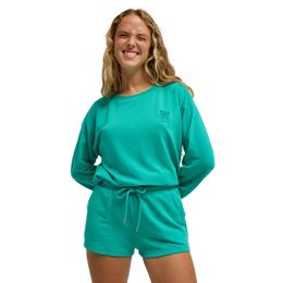 Roxy Damen Sweatshorts "Surfing By Moonlight", gr&uuml;n, Gr. L, Obermaterial: 68% Viskose, 29% Polyester, 3% Elasthan., Hosen