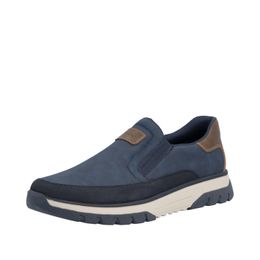 Rieker Herren Slip-On Sneaker, Gr. 42, braun, Nubuklederimitat, unifarben mit Farbeinsatz, Schuhe, Slipper, Schlupfschuh, Halbschuh mit weicher