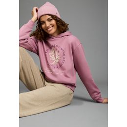 Kangaroos Damen Kapuzensweatshirt, rosa, Gr. 48, Sweatware, Obermaterial: 60% Baumwolle, 40% Polyester, Sweatshirts, mit Kapuze, weite Passform,