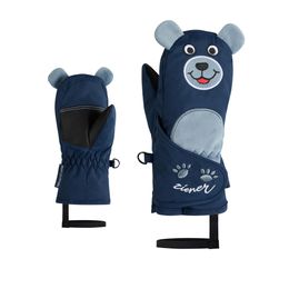 Ziener Kinder F&auml;ustlinge "LANIMALO-Z Kinder", blau, Gr. 4, Kunstfaser, Handschuhe, wasserabweisend, windabweisend, atmungsaktiv