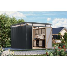 Karibu Ger&auml;tehaus &raquo;Titanium 3,5&laquo; Made in Germany schwarz Metall Einheitsgr&ouml;&szlig;e