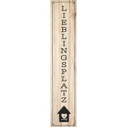 Leinwandbild &raquo;Wandbild LIEBLINGSPLATZ 25x120 cm &ndash; Leinwandbild Keilrahmen Deko&laquo; Herz Schriftzug Schriftz&uuml;ge Spr&uuml;che Spr&uuml;che & Texte Symbole 1 Stk. tlg