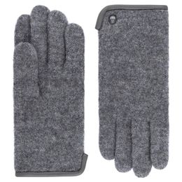 Roeckl Full Finger Gloves 'FELTED WOOL' female size M/L Grey / Basalt grey / Silver grey / Smoke grey / Light grey / mottled grey