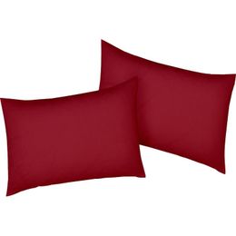 bellana Kissenbezug &raquo;Mako-Jersey-Exclusiv&laquo; aus reiner Baumwolle rot Baumwolle, Obermaterial: 100% Baumwolle B/L: 60cm x 40cm, 2 Stk., Baumwolle