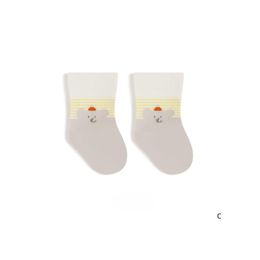 MUNADUNA 5er-Pack Babysocken mit grauem Elefanten und Streifen | Gr.: 15-17