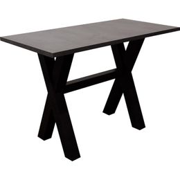 M&auml;usbacher Bartisch Gestell in X-Form (Breite 120, 140 oder 160 cm) schwarz B/H/T: 160cm x 105cm x 70cm, 160cm
